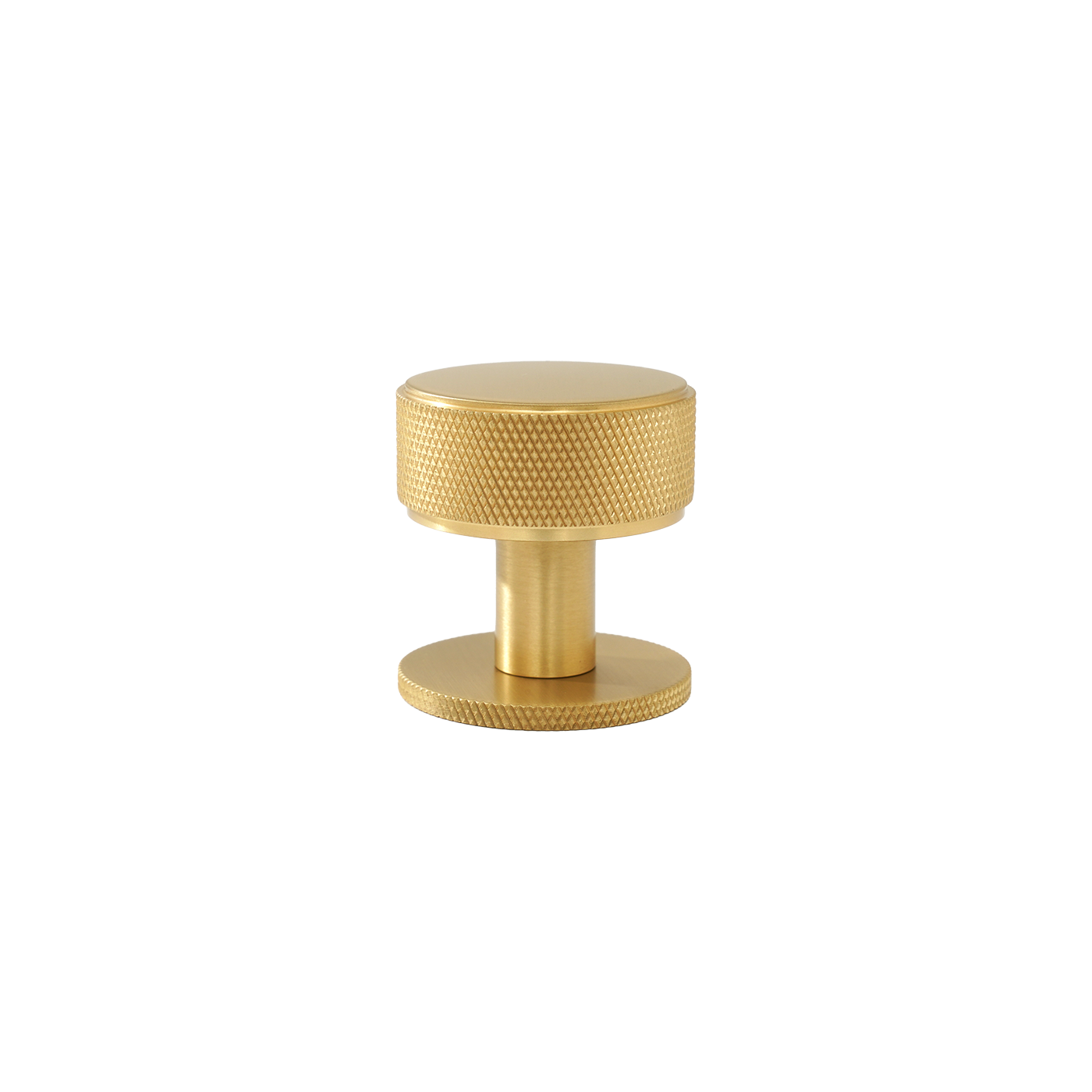 Momo Belgravia Knurled Round Knob Solid Brass 35mm in Brushed Satin Br ...