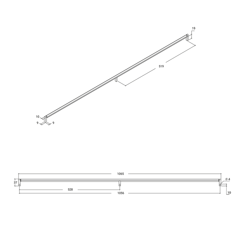 Momo Brooklyn Big D Handle 1056mm in Black Titanium – Momo Handles