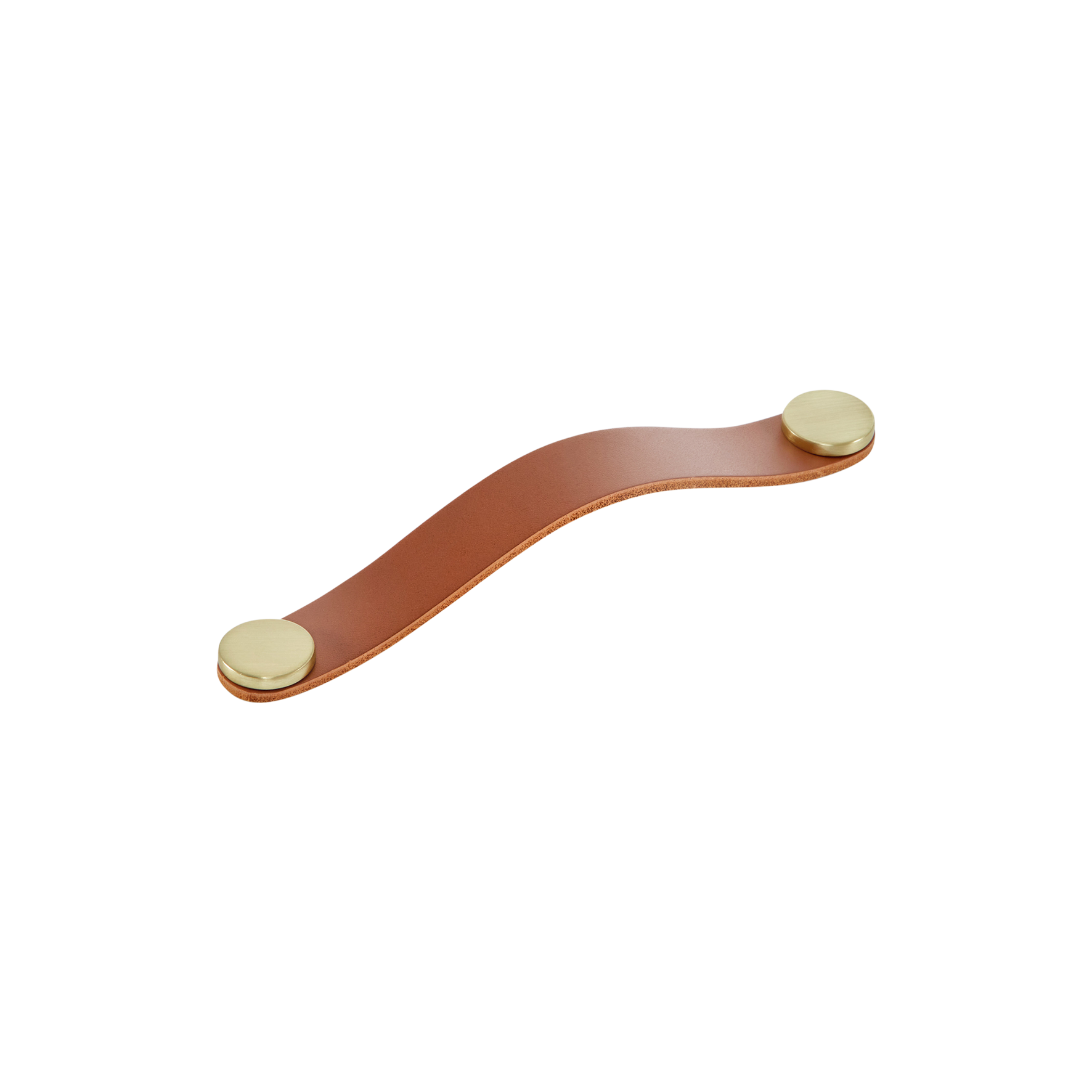 Momo Flexa Leather D Handle 160mm in Light Tan with Brass Buttons ...