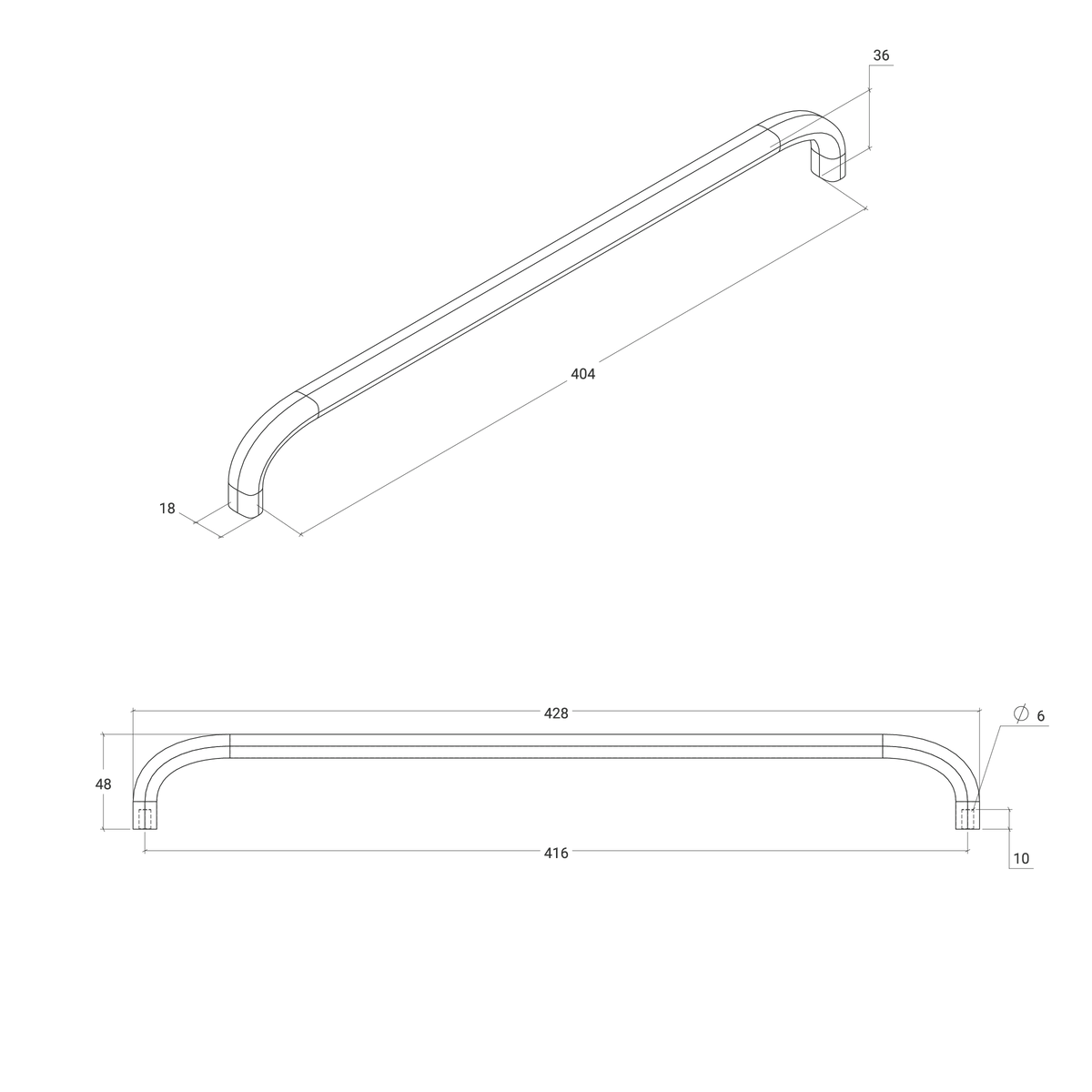 Momo Liora Appliance Pull 416mm in Bronze – Momo Handles