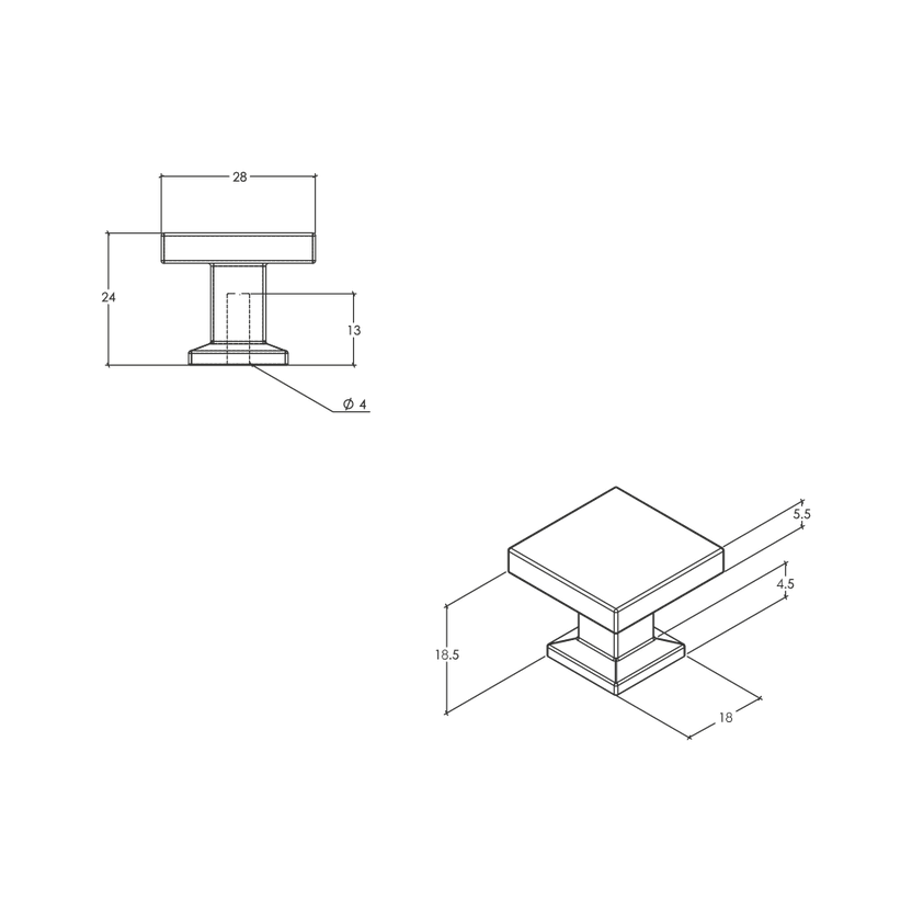 Momo Otto Knob 28mm in Matt Black – Momo Handles